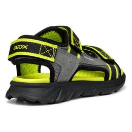 Geox Kinder Sandale "J SANDAL AIRADYUM BO", Gr. 30, grau, Synthetik, Textil, Schuhe, Trekking Sandale, Sommerschuh, Klettschuh mit farbiger Innensohle