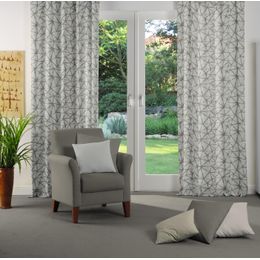 Vorhang WIRTH, B:132cm H:245cm, beige, Polyester, Wohnzimmer, Gardinen, "Lisburn"