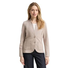 Tom Tailor Damen Sweatblazer "Ottoman", grau, Gr. XS, unifarben, Jersey, Obermaterial: 54% Baumwolle, 43% Polyester, 3% Elasthan, Blazer, mit