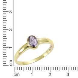 Vivance Damen Fingerring "585/- Gelbgold Amethyst", 058 (18,5), Gold, gelb, Gold, Fingerringe
