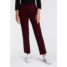 MAC Damen Stretch-Jeans "Melanie", rot, Gr. 44, Denim/Jeans, Obermaterial: 95% Baumwolle, 3% Polyester, 2% Elasthan, Jeans, Gerade geschnitten