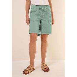 Cecil Damen Shorts "Style Tracey", gr&uuml;n, Gr. XS, unifarben, Web, Obermaterial: 98% Baumwolle, 2% Elasthan, Hosen, Sommerhose mit elastischem Bund und