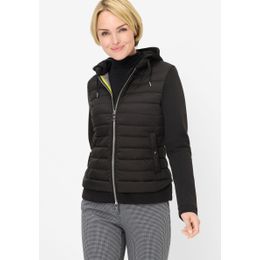 Fuchs & Schmitt FUCHS SCHMITT Damen Steppjacke, schwarz, Gr. 42, unifarben, Web, Obermaterial: 100% Polyester, Jacken, mit abnehmbarer Kapuze
