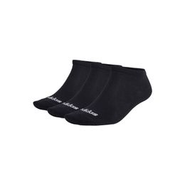 Herren Sneakersocken "Socken Thin Linear Low-Cut 3er Pack", adidas originals, Gr. 46, schwarz, Obermaterial: 70% Baumwolle CO. 27% Polyester PES. 2%