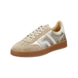 Gant Damen Sneaker "Gant Sneaker Leder", Gr. 38, gold, Leder, Schuhe