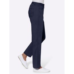 Casual Looks Damen Stretch-Hose, blau, Gr. 36, unifarben, 98% Baumwolle, 2% Elasthan, Hosen