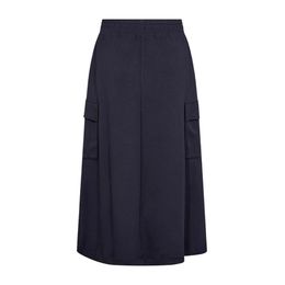 soyaconcept Damen Midirock "Soya Concept Skirt SC-BANU 233"6910 navy, Gr. S, Obermaterial: 48% Modal, 48% Polyester, 4% Elasthan, R&ouml;cke