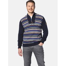 Jan Vanderstorm Herren Troyer "Pullover ERIKVALD", blau, Gr. XXL, gemustert, Obermaterial: 100% Baumwolle CO., Pullover