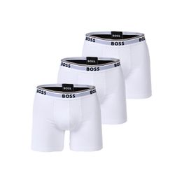 BOSS Herren Boxershorts "Boxershort BoxerBr 3P Power 3er Pack", Gr. M, wei&szlig;, Obermaterial: 95% Baumwolle CO. 5% Elasthan EL., Unterhosen