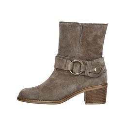 Gabor Damen Stiefelette "Gabor Stiefelette Veloursleder", Gr. 40,5braun, grau, Veloursleder, Schuhe