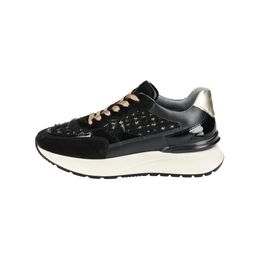 Nero Giardini Damen Sneaker "Nero Giardini Sneaker Leder/Textil", Gr. 38schwarz kombi, Leder, Textil, Schuhe