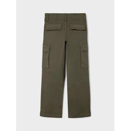 name it Jungen Cargohose "NKMRYAN ST TWI CARGO PANT 5720-OT NOOS", gr&uuml;n, Gr. 164, unifarben, Web, Obermaterial: 98% Baumwolle, 2% Elasthan, Hosen
