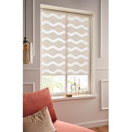 Guido Maria Kretschmer Home & Living Doppelrollo, B:70cm H:130cm, beige, GUIDO MARIA KRETSCHMER HOME & LIVING, Polyester, Rollos, "Wellen", Fixmaß, Bestseller mit über 500