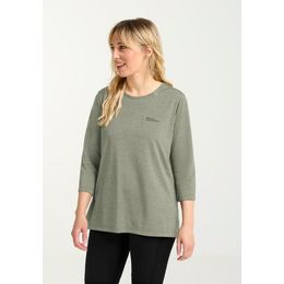 Jack Wolfskin Damen Funktionsshirt "CROSSTRAIL 3/4 T W", grün, Gr. M, Hauptmaterial: 100% Polyester, Shirts