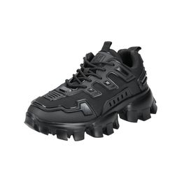 Steve Madden Herren Sneaker "Steve Madden Sneaker Lederimitat/Textil", Gr. 41, schwarz, Lederimitat, Textil, Schuhe