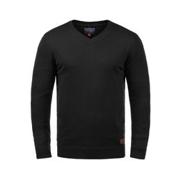 Blend Herren Strickfleece-Pullover "Strickpullover BHLasse", schwarz, Gr. L, Obermaterial: 50% Baumwolle CO. 50% Polyacryl PAN., Pullover