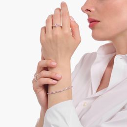 Thomas Sabo Damen Fingerring "Schmuck Silber 925 Ring Solit&auml;r", 54, Silber 925 (recycelt), 2mm, bunt, Silber 925 (recycelt), Fingerringe, mit