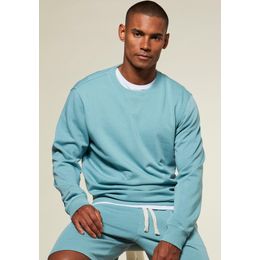 Kangaroos Herren Sweatshirt "mit Rundhalsausschnitt", Gr. M, gr&uuml;n, angeraute Sweatware, Obermaterial: 60% Baumwolle, 40% Polyester, unifarben,