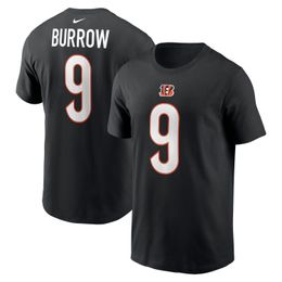 Nike Damen T-Shirt "Nike Shirt Cincinnati Bengals Nike Burrow 9", schwarz, Gr. M, 100% Baumwolle, Shirts