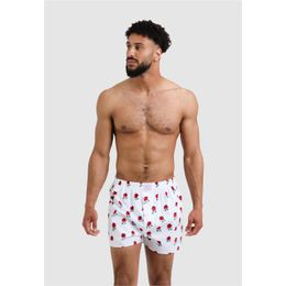 Lousy Livin Underwear LOUSY LIVIN Herren Boxershorts "Rose & Valentines", Gr. L, wei&szlig;, 100% Baumwolle, bedruckt, Unterhosen, im praktischen 2er-Pack