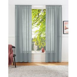 Vorhang, B:135cm H:225cm, gr&uuml;n, LeGer Home by Lena Gercke, Baumwolle, Polyester, Wohnzimmer, Gardinen, "Lanea", Leinenoptik, 1 Schal, verschiedene