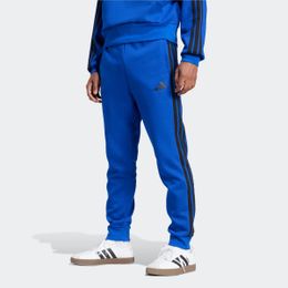 Herren Sporthose "M 3S FL TC PT", blau, Gr. XXXL, adidas Sportswear, Obermaterial: 55% Baumwolle, 36% Polyester, 9% Viskose, Hosen