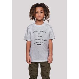 T-Shirt F4NT4STIC "Fido Dido Its Cool To Be You", M&auml;dchen, Gr. 122/128, erdgrau, Obermaterial: 100% Baumwolle, regular fit, Rundhals, ohne B&uuml;ndchen, Shirts T-Shirt, Premium Qualit&auml;t