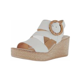 Gabor Damen Keilsandalette "Gabor Sandalen Nappaleder", Gr. 38, braun, Nappaleder, Schuhe