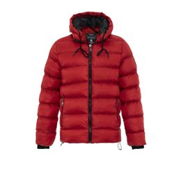 Cipo & Baxx CIPO & BAXX Herren Winterjacke "Jacke", rot, Gr. XXL, unifarben, 100% Polyester, Jacken, im Steppdesign