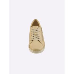 CLASSIC Damen Schn&uuml;rschuh, Gr. 42, beige, Glattleder, Schuhe