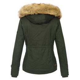 Navahoo Damen Winterjacke "Pearl", gr&uuml;n, Gr. XS, Obermaterial: 100% Polyester; Innenseite: 100% Polyester; Futter: 100% Polyester; Fellimitat: 90%