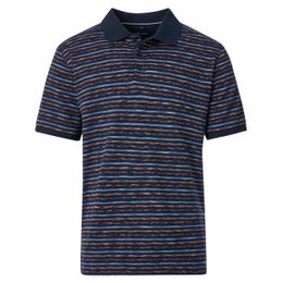 Casamoda Herren Poloshirt "Casamoda Polo-Shirt gestreift", blau, Gr. XXL, 80% Baumwolle, 20% Polyester, Shirts