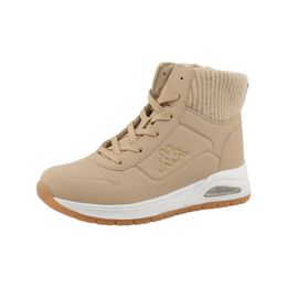 Kappa Damen Sneakerboots "Caroline", Gr. 38, beige, Synthetik, Schuhe, Winterschuhe, Schn&uuml;rboots, Sneaker, gef&uuml;ttert