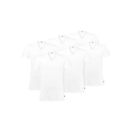 Levi's LEVI'S Damen T-Shirt "T-Shirt 6er Pack", wei&szlig;, Gr. XXL, Obermaterial: 95% Baumwolle CO. 5% Elasthan EL., Shirts