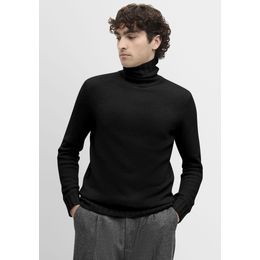 Cinque Herren Strickpullover "CIZINO", schwarz, Gr. L, unifarben, Strick, Obermaterial: 80% Baumwolle, 16% Polyamid, 4% Elasthan, Pullover, regular