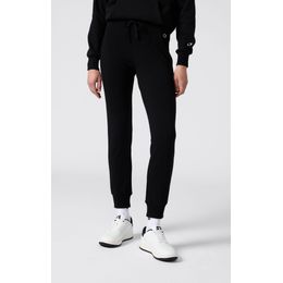 Champion Damen Jogginghose, schwarz, Gr. XL, Obermaterial: 80% Baumwolle, 15% Polyester, 5% Elasthan, Hosen
