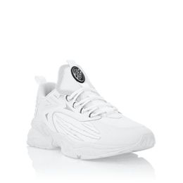 Plein Sport Damen Sneaker "Low-Top-Sneaker", Gr. 35, wei&szlig;, Schuhe