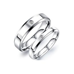 Firetti Damen Partnerring "Schmuck Geschenk "LIEBE" Shine", 52, Edelstahl, 3mm, silber, Edelstahl, Fingerringe, mit Zirkonia (synth.)