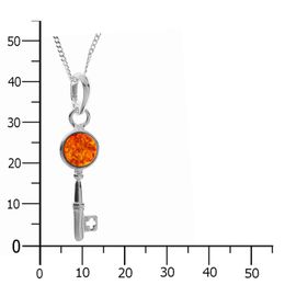 OSTSEE-SCHMUCK Damen Kette mit Anh&auml;nger "OSTSEE-SCHMUCK Kette mit Anh&auml;nger Schl&uuml;ssel", 42cm, Silber 925 (Sterlingsilber), L: 42, silber, Silber 925