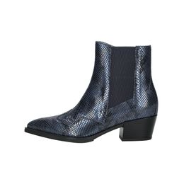 Nero Giardini Damen Bikerboots "Nero Giardini Stiefelette Leder/Textil", Gr. 35, blau, Leder, Textil, Schuhe