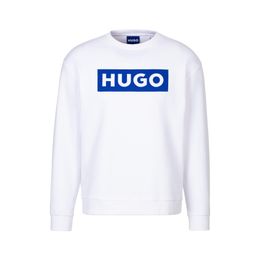 HUGO BLUE Damen Sweatshirt "Classic Crew", wei&szlig;, Gr. S, bedruckt, Sweatware, Obermaterial: 100% Baumwolle, Sweatshirts, mit Frontprint, Relaxed Fit