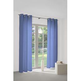 Vorhang WIRTH, B:132cm H:245cm, blau, Polyester, Wohnzimmer, Gardinen, "SUNBONE"