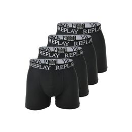 Replay Herren Boxershorts "Boxershort 4er Pack", Gr. M, schwarz, Obermaterial: 95% Baumwolle CO. 5% Elasthan EL., Unterhosen