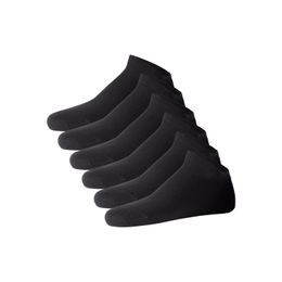 JOOP! JOOP Herren Sneakersocken "Socken Unisex premium essential organic cotton Sneaker 6p 6er Pack", Gr. 35, schwarz, Obermaterial: 62% Baumwolle CO(Bio).