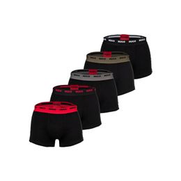 Hugo Herren Boxershorts "Boxershort TRUNK FIVE PACK 10241868 02 5er Pack", Gr. Mschwarz, rot, grau, oliv, Obermaterial: 95% Baumwolle CO. 5% Elasthan