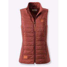 Casual Looks Damen Steppweste, rot, Gr. 50, unifarben, 100% Polyester, Westen
