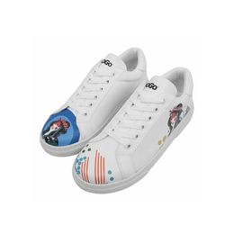 DOGO Damen Sneaker "Ace Low-Top Sneaker You, Me And The Sea Damen Sneaker", Gr. 38, rot, Lederimitat, Schuhe, Handgefertigt