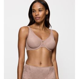 Triumph Damen Minimizer-BH "Wild Rose Sensation", Gr. 70, braun, Spitze, Obermaterial: 82% Polyamid, 18% Elasthan, BHs, verkleinert die Brust optisch
