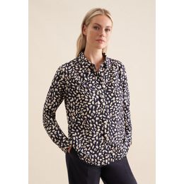 Seidensticker Damen Hemdbluse "Schwarze Rose", blau, Gr. 36, gemustert, 100% Viskose, Blusen, 1/1 Druck