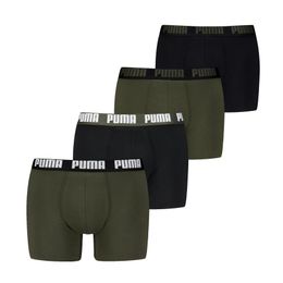 Puma Herren Boxershorts "Puma MEN EVERYDAY BOXER 4P ECOM", Gr. XXL, gr&uuml;n, Jersey, Obermaterial: 95% Baumwolle, 5% Elasthan, Unterhosen, mit breitem